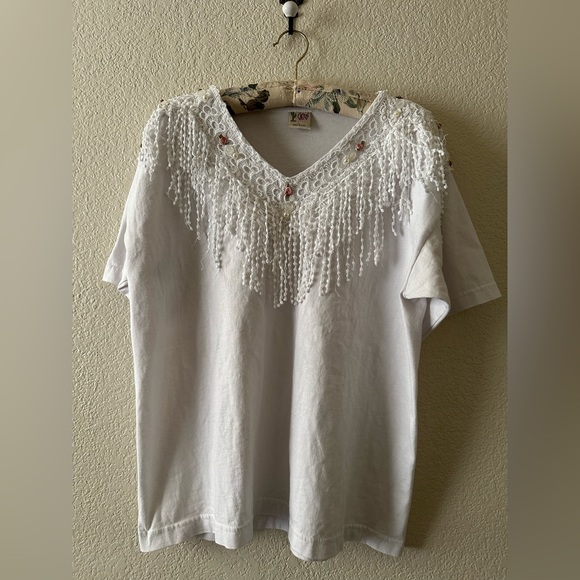 Vintage | Tops | Vintage Western Fringe Tee Shirt | Poshmark